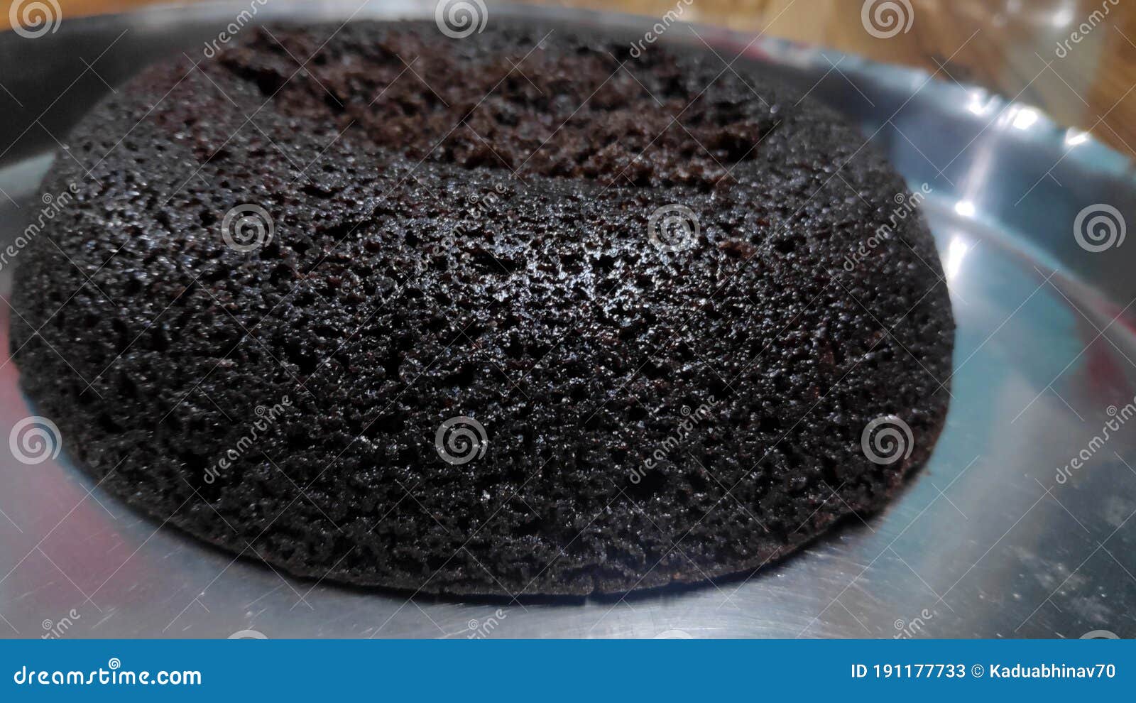 Black Cake Plain stock image. Image of produce, sponge - 191177733
