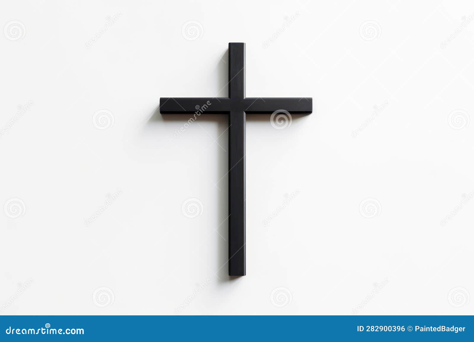 Plain Black Cross on a Plain White Background Stock Illustration ...