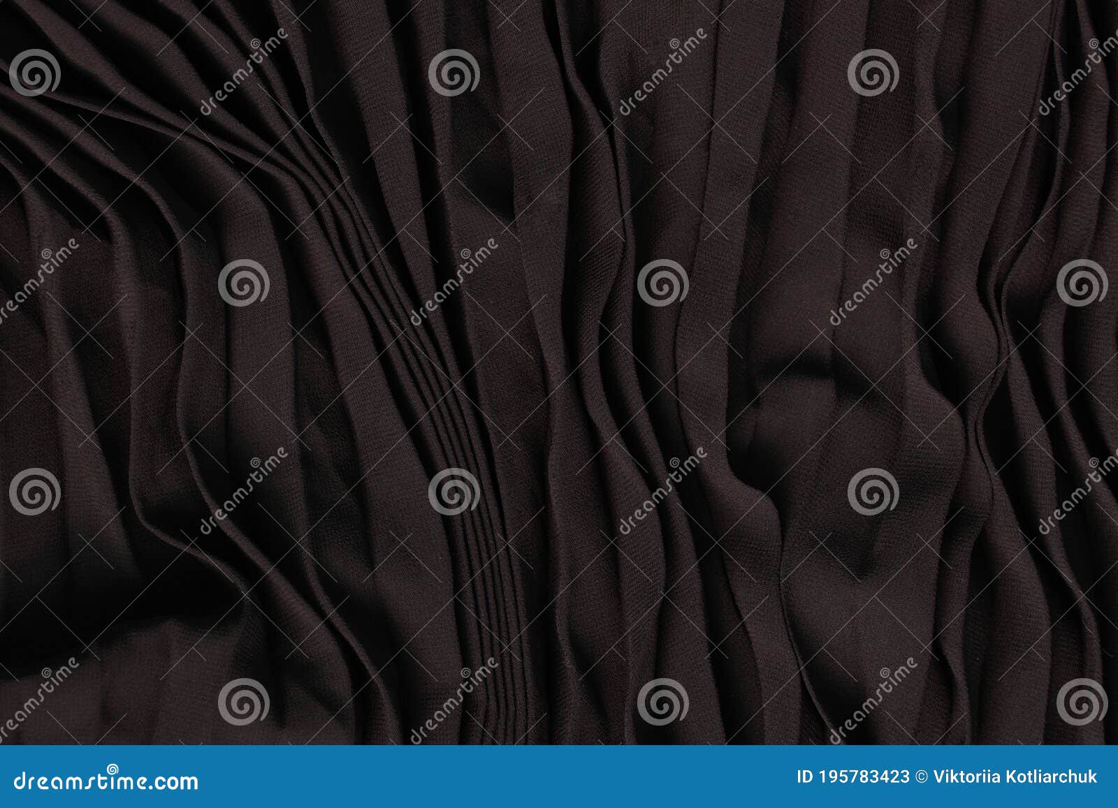Plain Black Fabric Pleated with Lines As a Background Stock Image ...