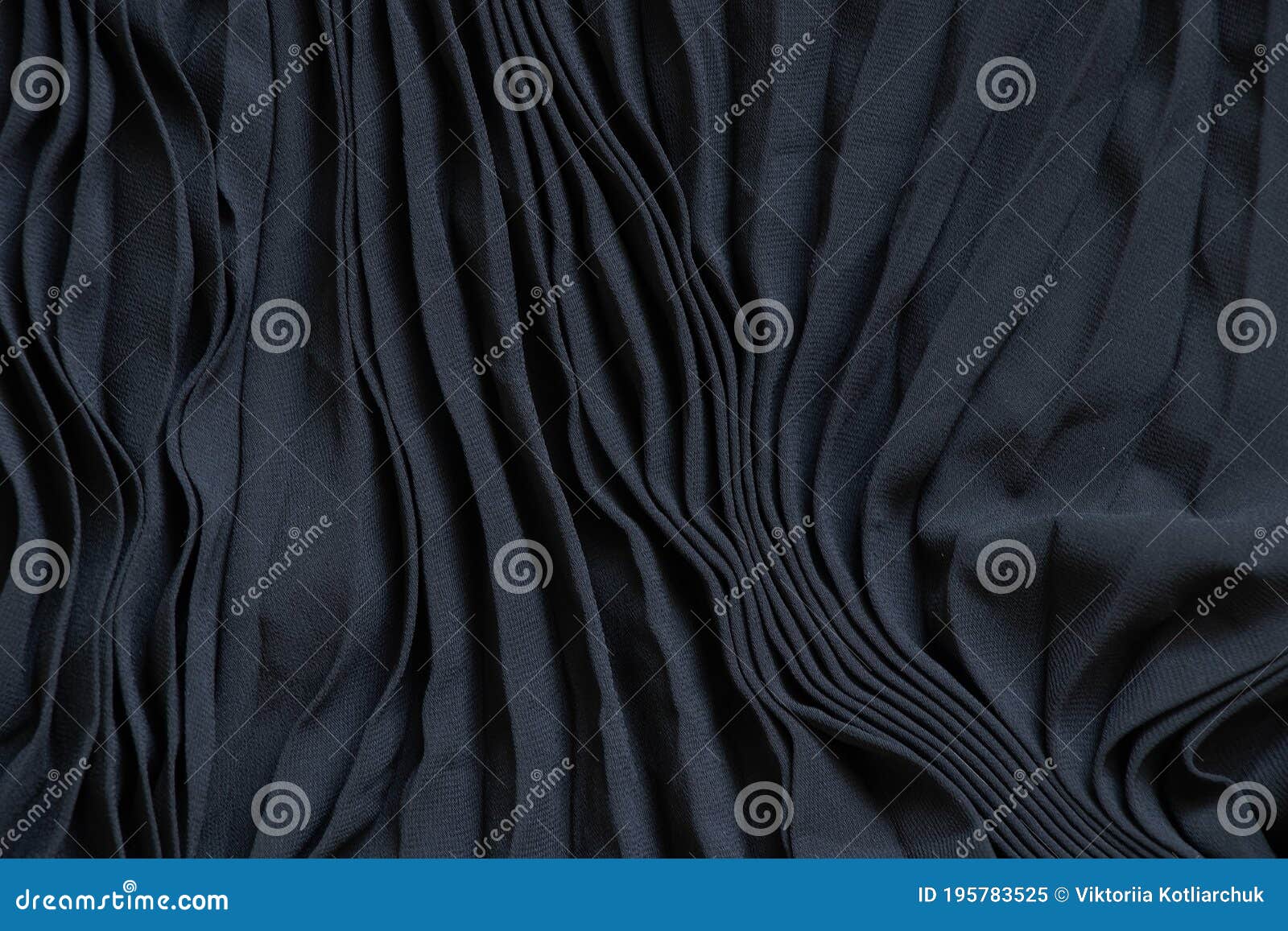 Plain Black Fabric Pleated with Lines As a Background Stock Image ...
