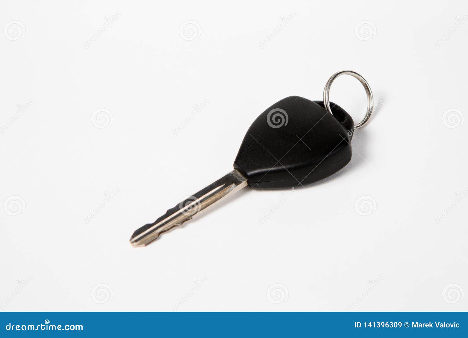 Plain Black Key for Car on White Background Stock Illustration ...