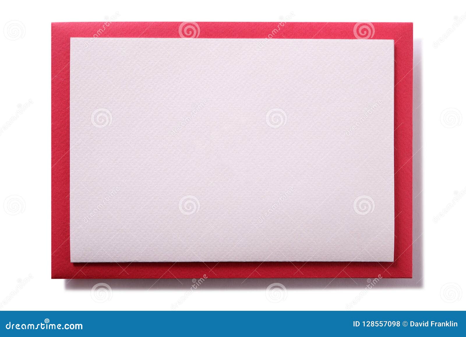 Plain Blank Christmas Card Red Border Isolated Stock Photo - Image of ...