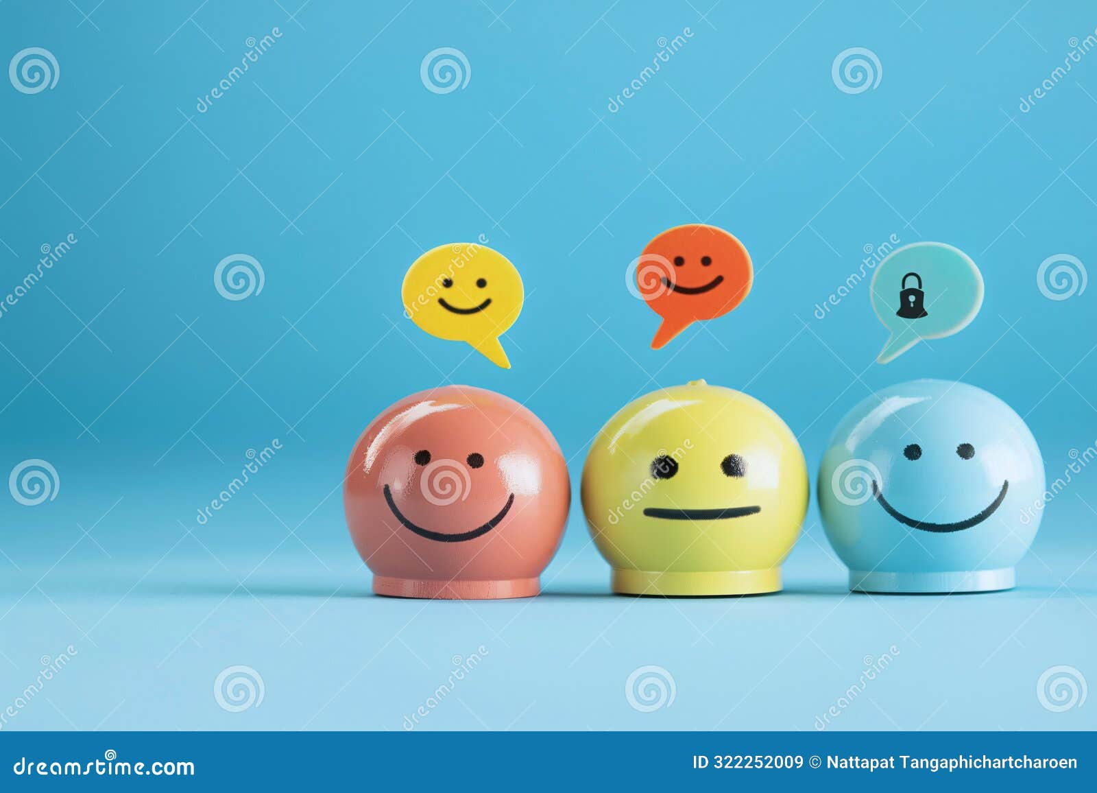A Plain Blue Background Featuring Symbols of Customer Service and ...