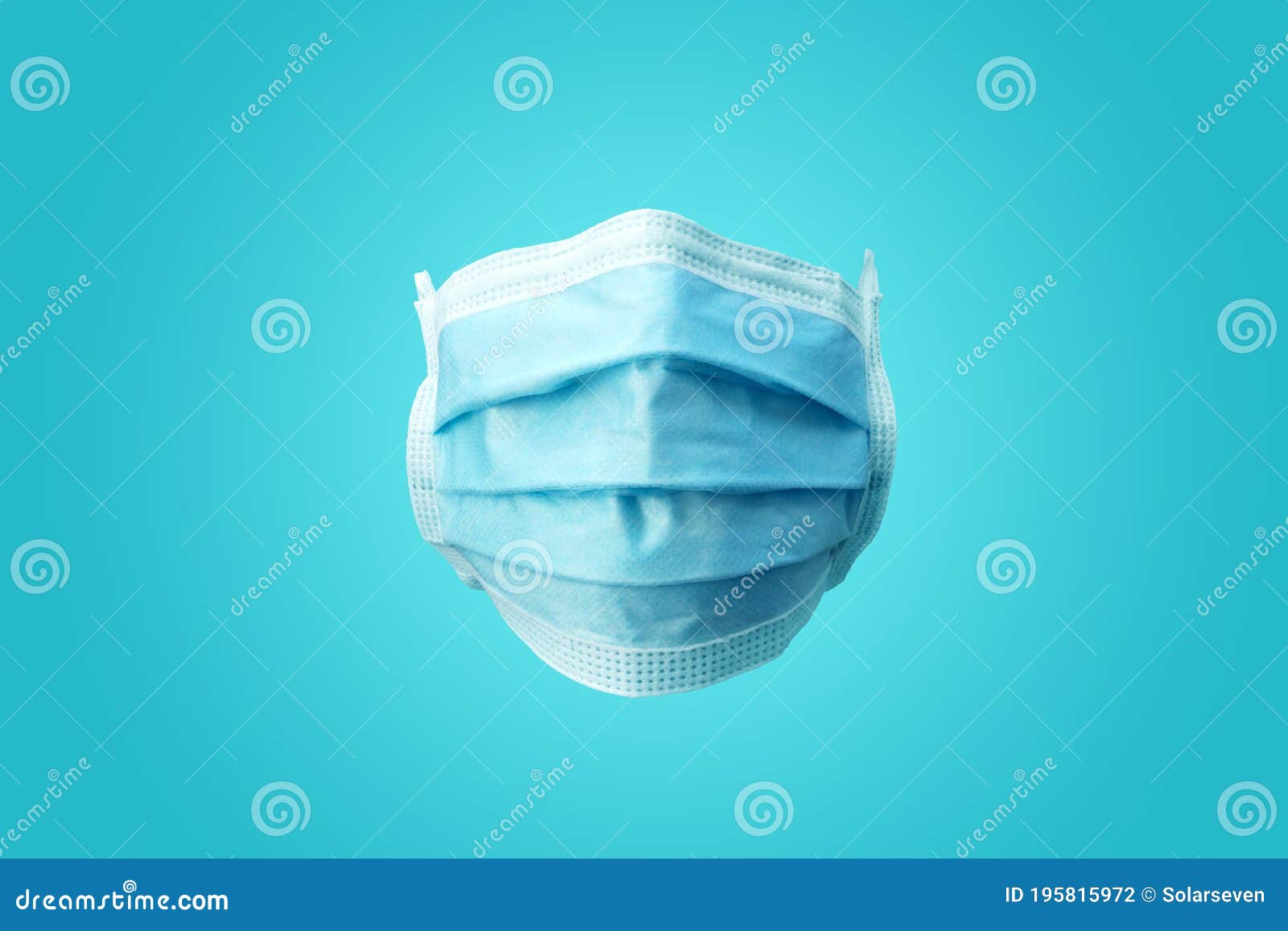 Plain Blue Medical Protection Face Mask Stock Photo - Image of angle ...