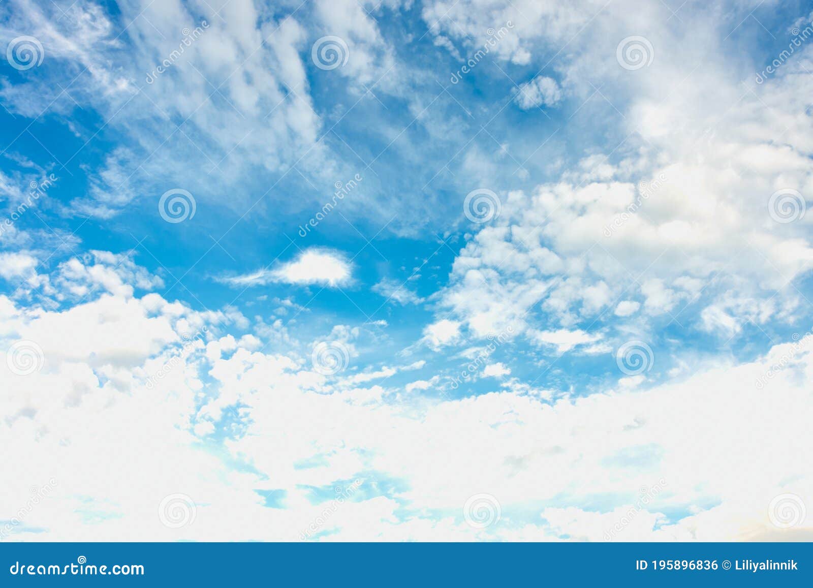 Low-contrast Subject of a Colored Blue Sky. Stock Photo - Image of lush ...