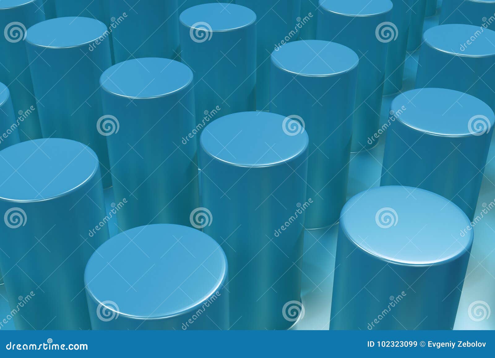 Plain Blue Surface with Cylinders Stock Illustration - Illustration of ...