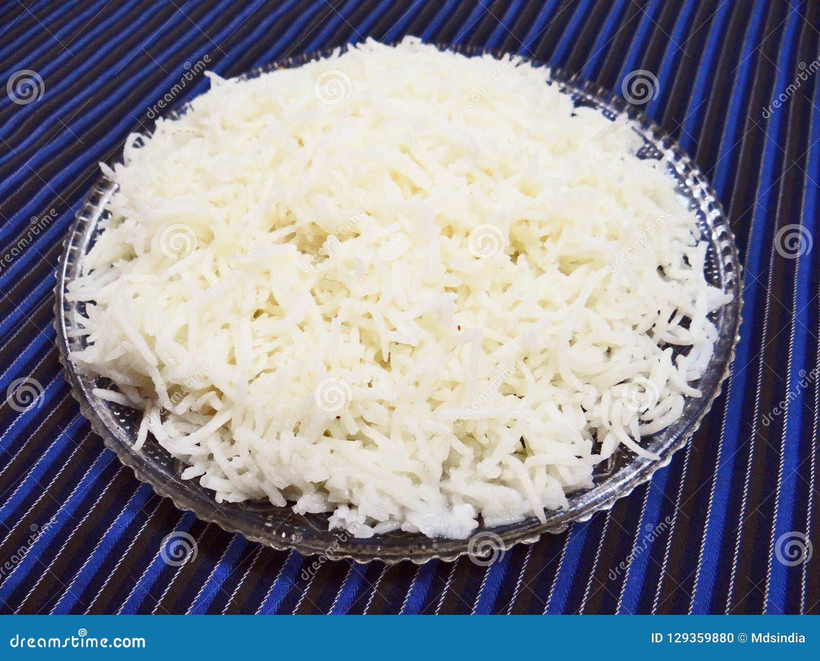 Plain boiled rice stock photo. Image of fast, light - 129359880