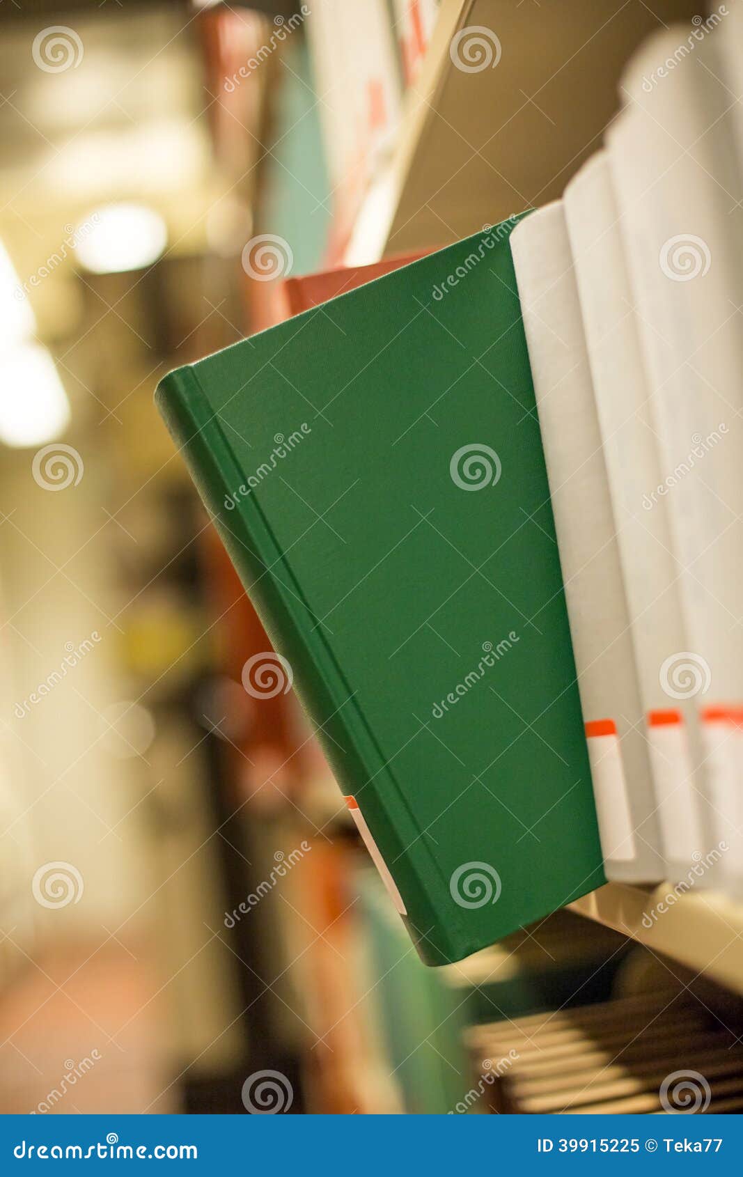 A Plain Book in a Bookshelf Stock Image - Image of hardcover, paper ...