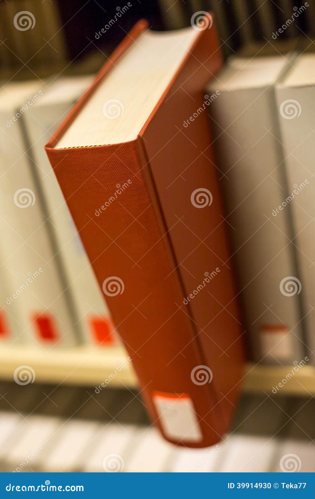 A Plain Book in a Bookshelf Stock Photo - Image of paper, bookshelf ...