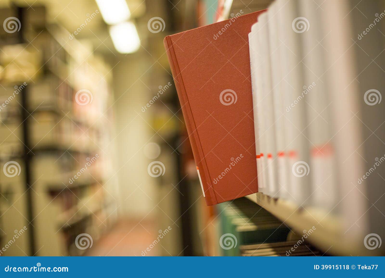 A Plain Book in a Bookshelf Stock Photo - Image of culture, collection ...