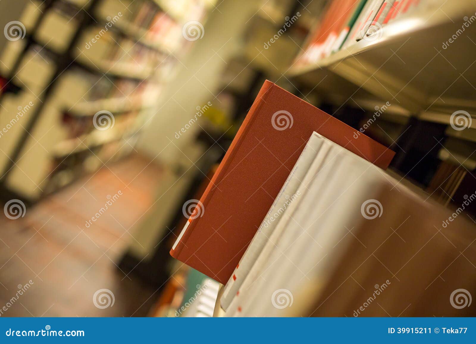 A Plain Book in a Bookshelf Stock Image - Image of library, culture ...