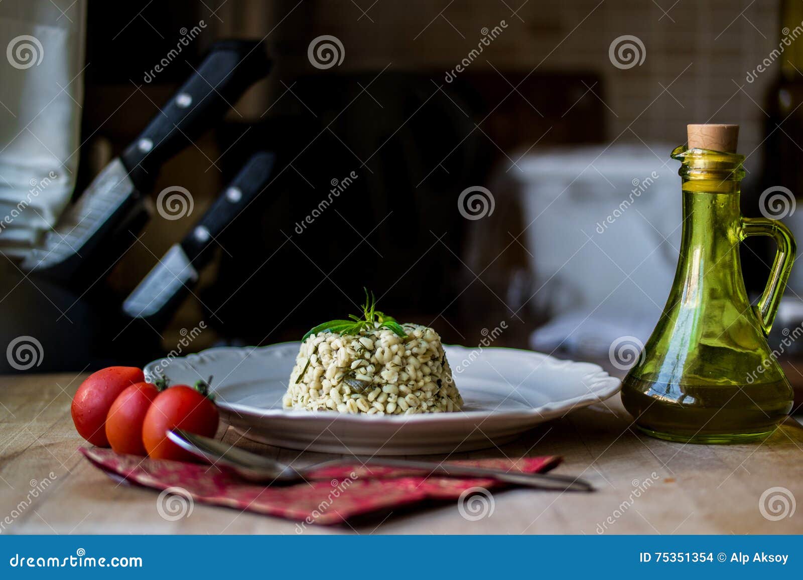 Plain bulgur rice. stock photo. Image of cereal, agriculture - 75351354