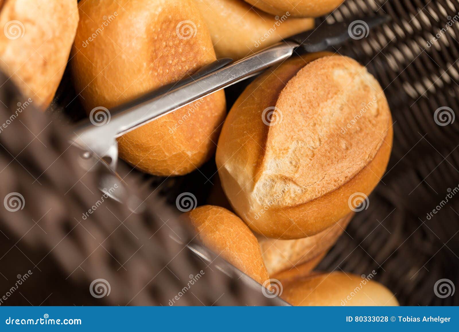 Plain buns in a bakery stock photo. Image of rustic, white - 80333028