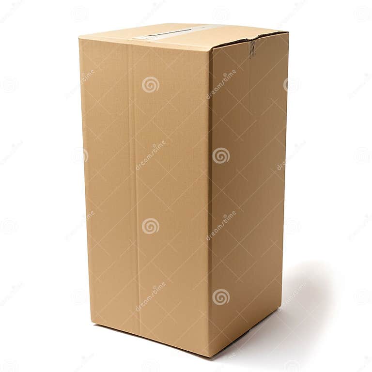 Plain Cardboard Box Suitable for Shipping and Storage Needs. Stock ...