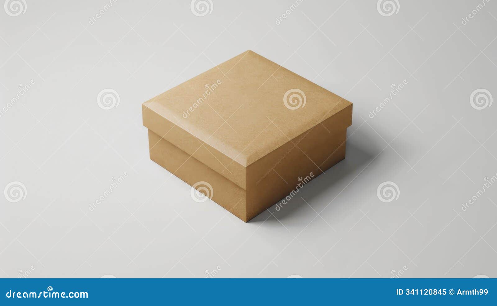Plain Cardboard Box on a White Background, Perfect for Packaging or ...