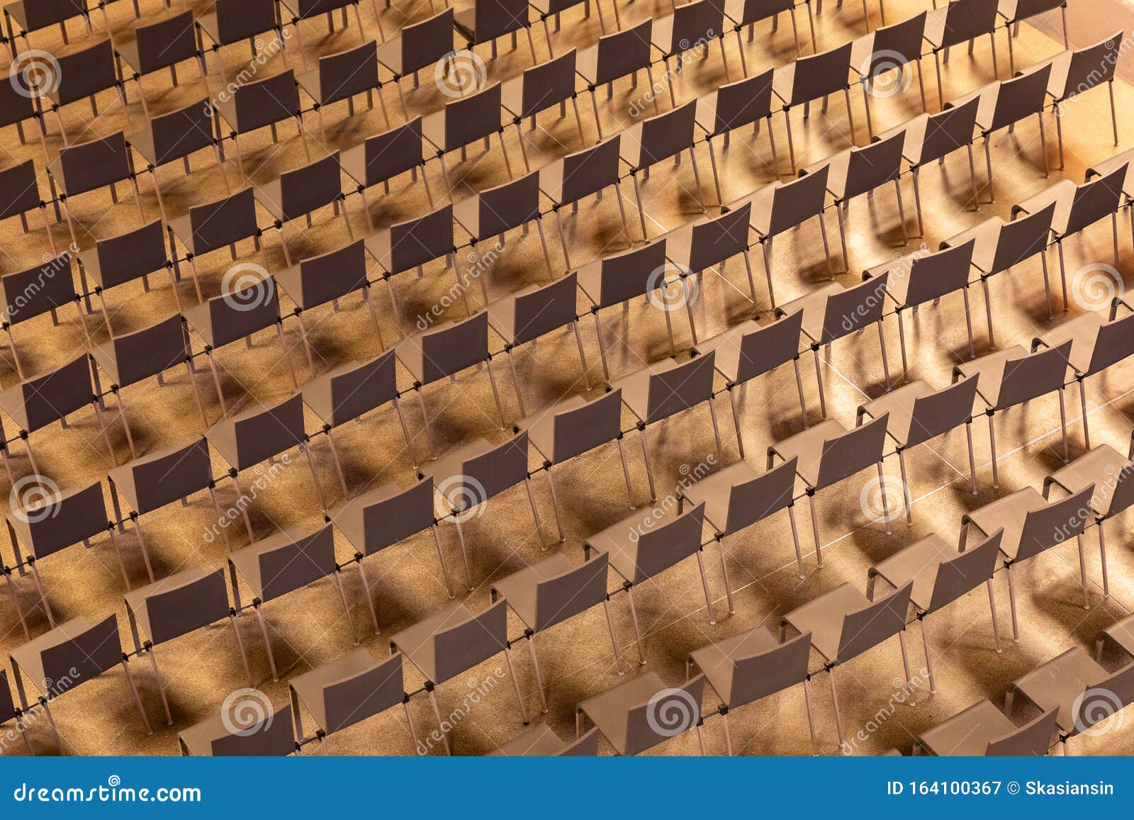 Plain Chairs Arranging in Pattern of Line and Row Stock Image - Image ...