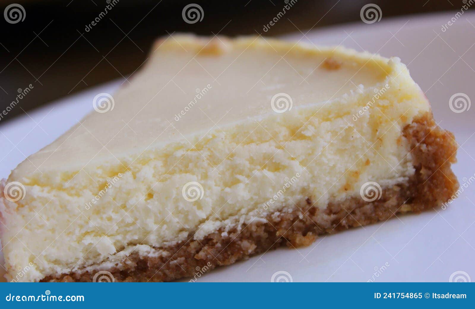 Plain cheesecake wedge stock image. Image of slice, brown - 241754865