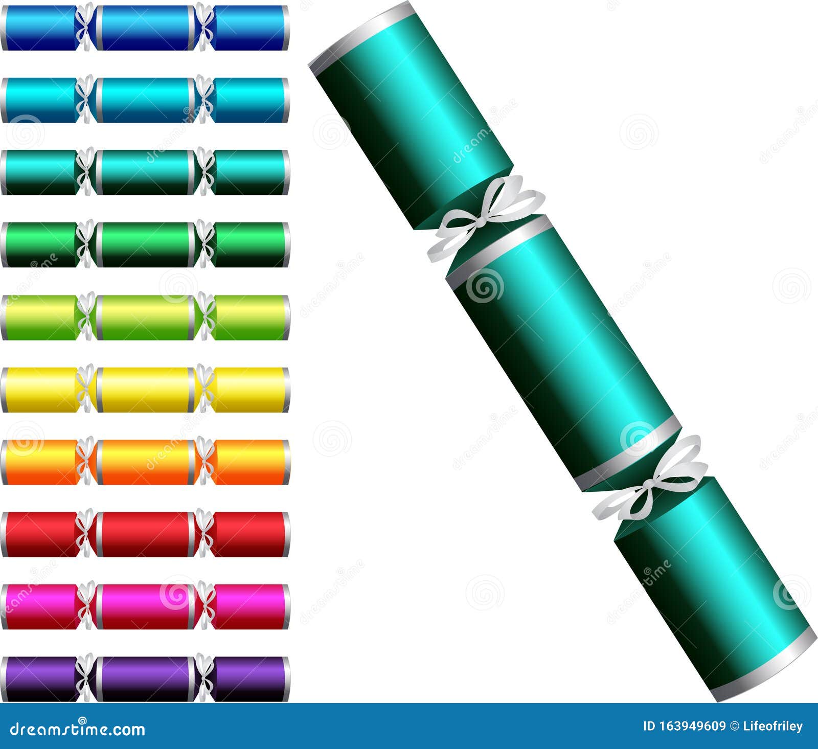 Christmas Crackers Vector Design On A Red Background | CartoonDealer ...