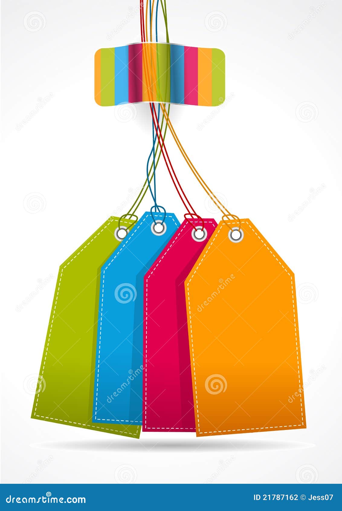 Plain Colorfull Tags With Rainbow Sticker Stock Illustration ...