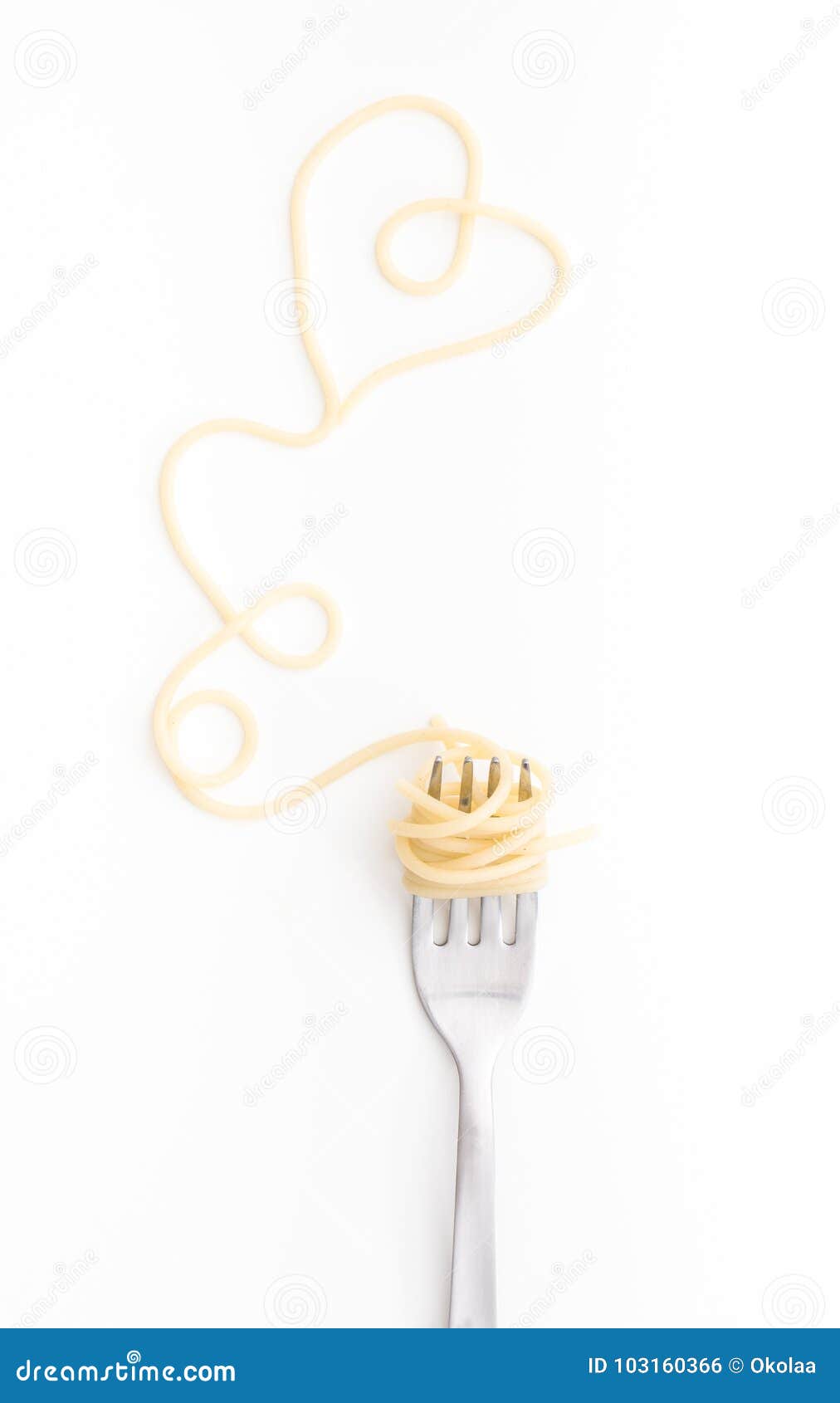 Plain Cooked Spaghetti Pasta On Fork With Swirl, On White Background ...