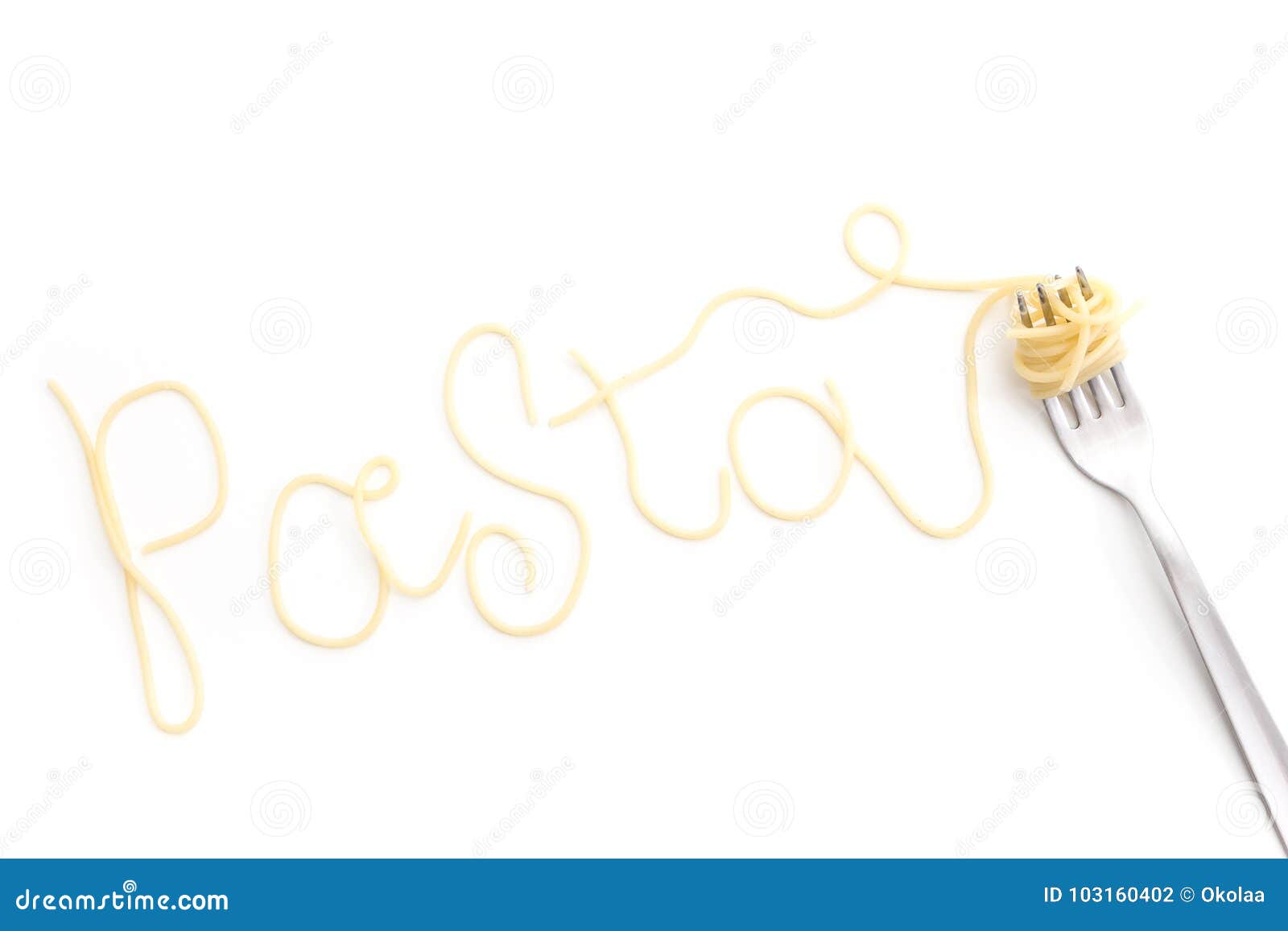 Plain Cooked Spaghetti Pasta On Fork With Swirl, On White Background ...