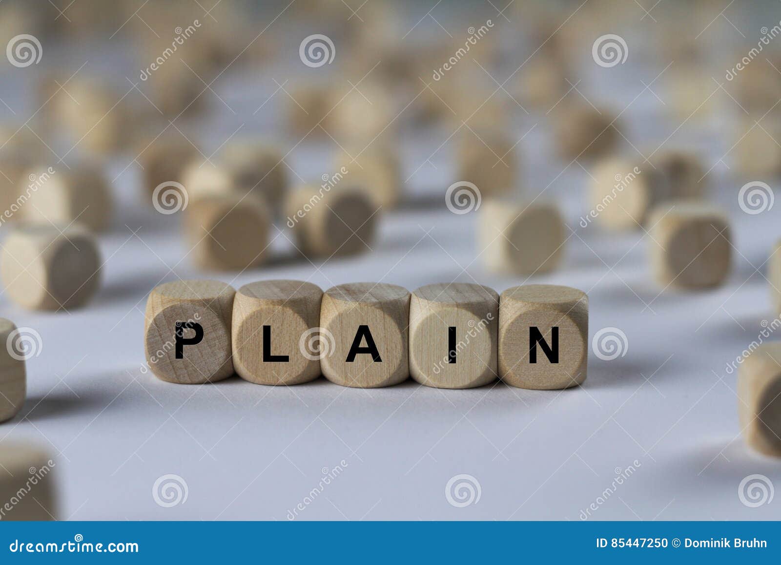 Plain - Cube with Letters, Sign with Wooden Cubes Stock Photo - Image ...