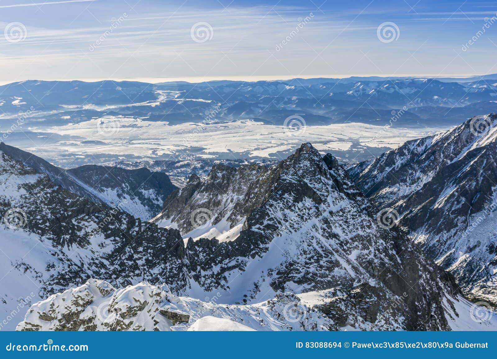 Plain and Distant Mountain Range. Stock Photo - Image of range, high ...