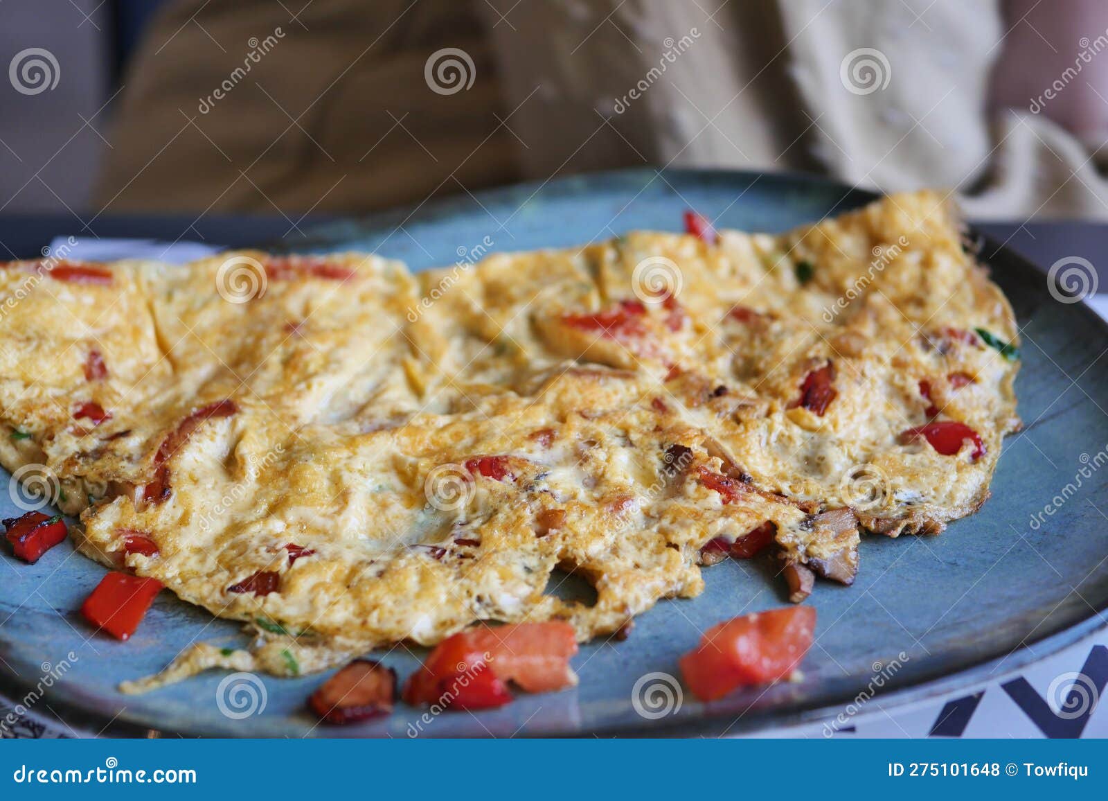 Plain Egg Omelette on a Plate Stock Photo - Image of omelet, scrambled ...