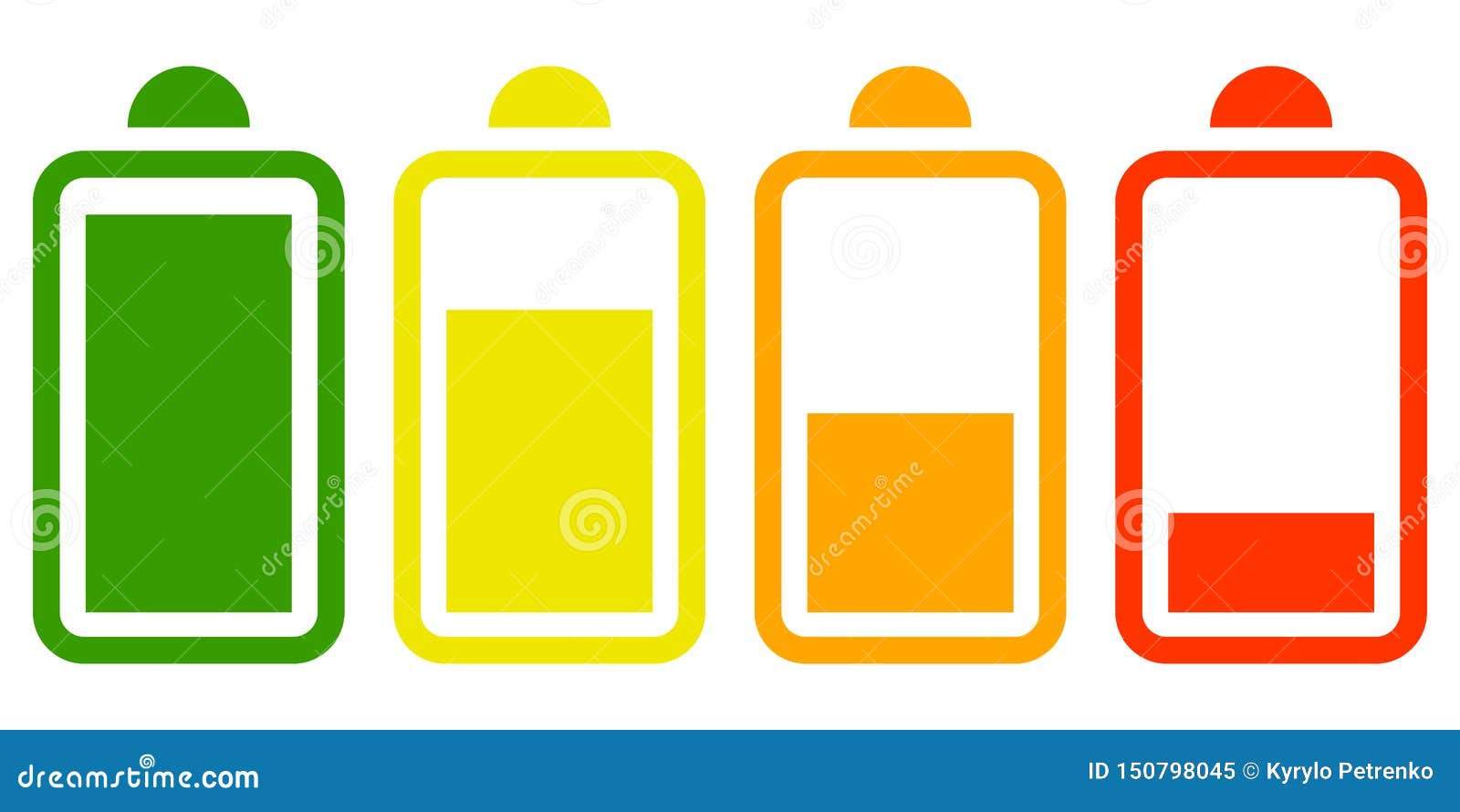 Plain Electric Battery Icon on White Background Stock Vector ...