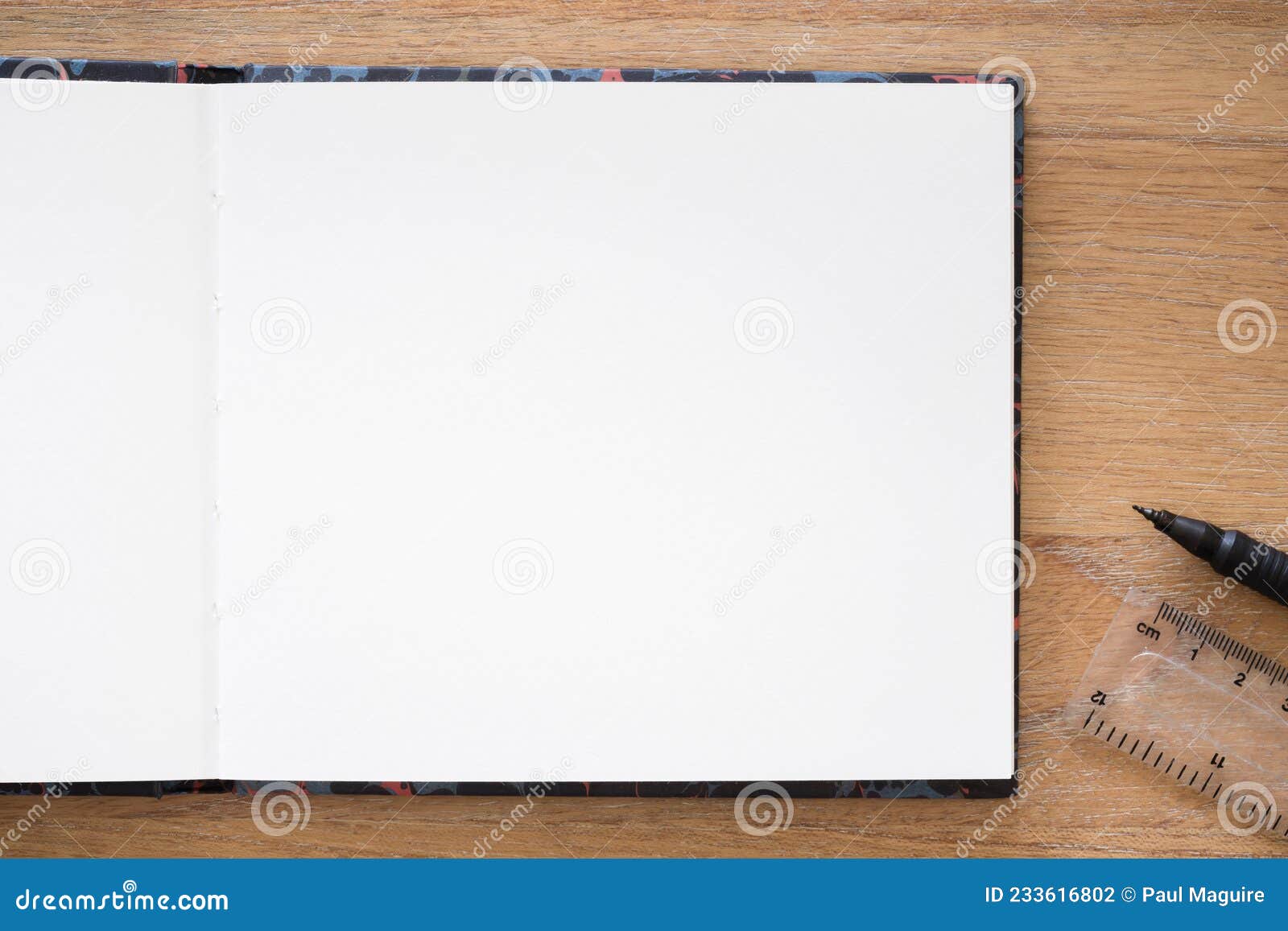 Plain Empty Notebook Background Template. Journal, Journaling Stock ...