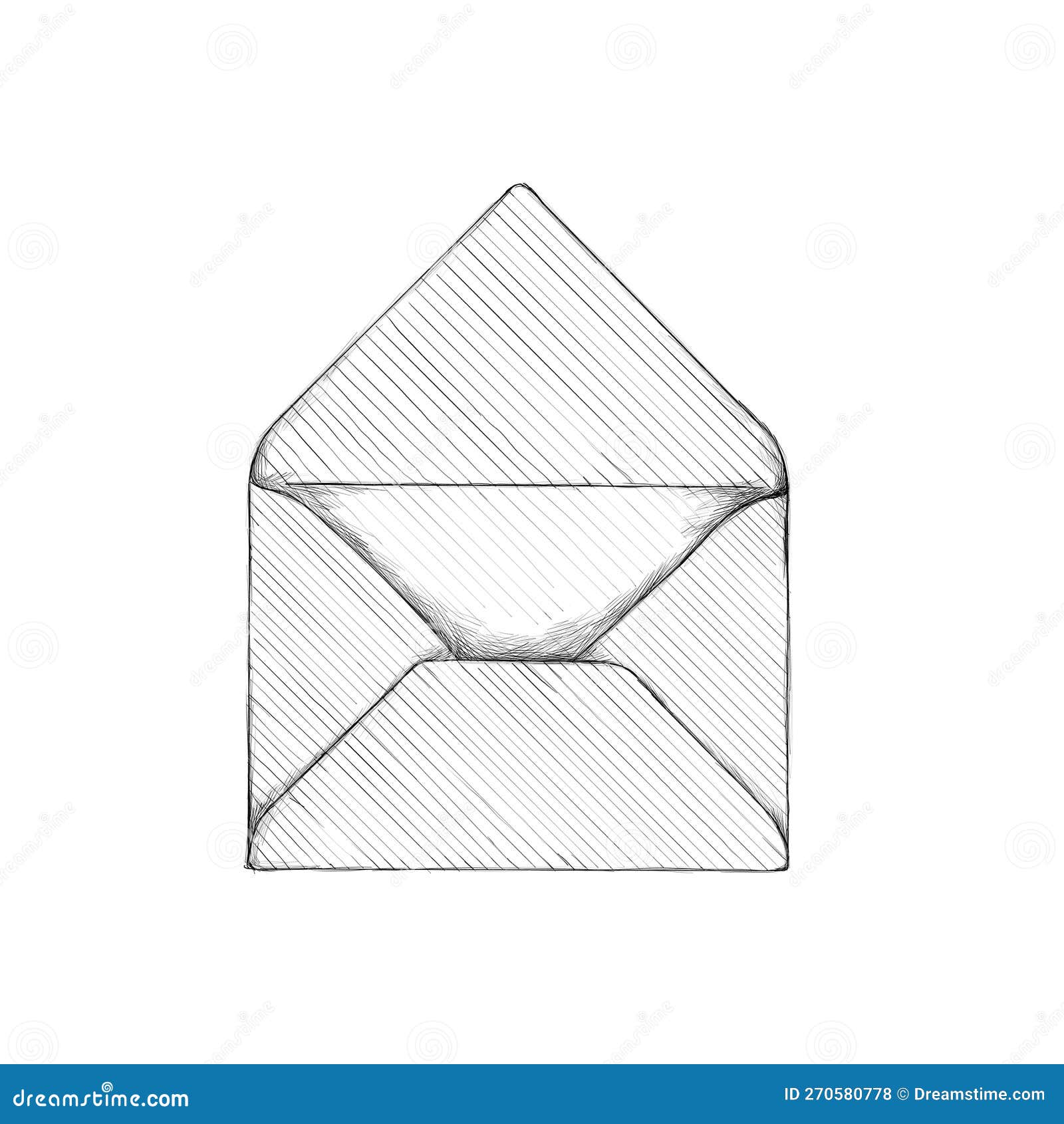 Envelope Opened Draw Cartoon Vector | CartoonDealer.com #131034585