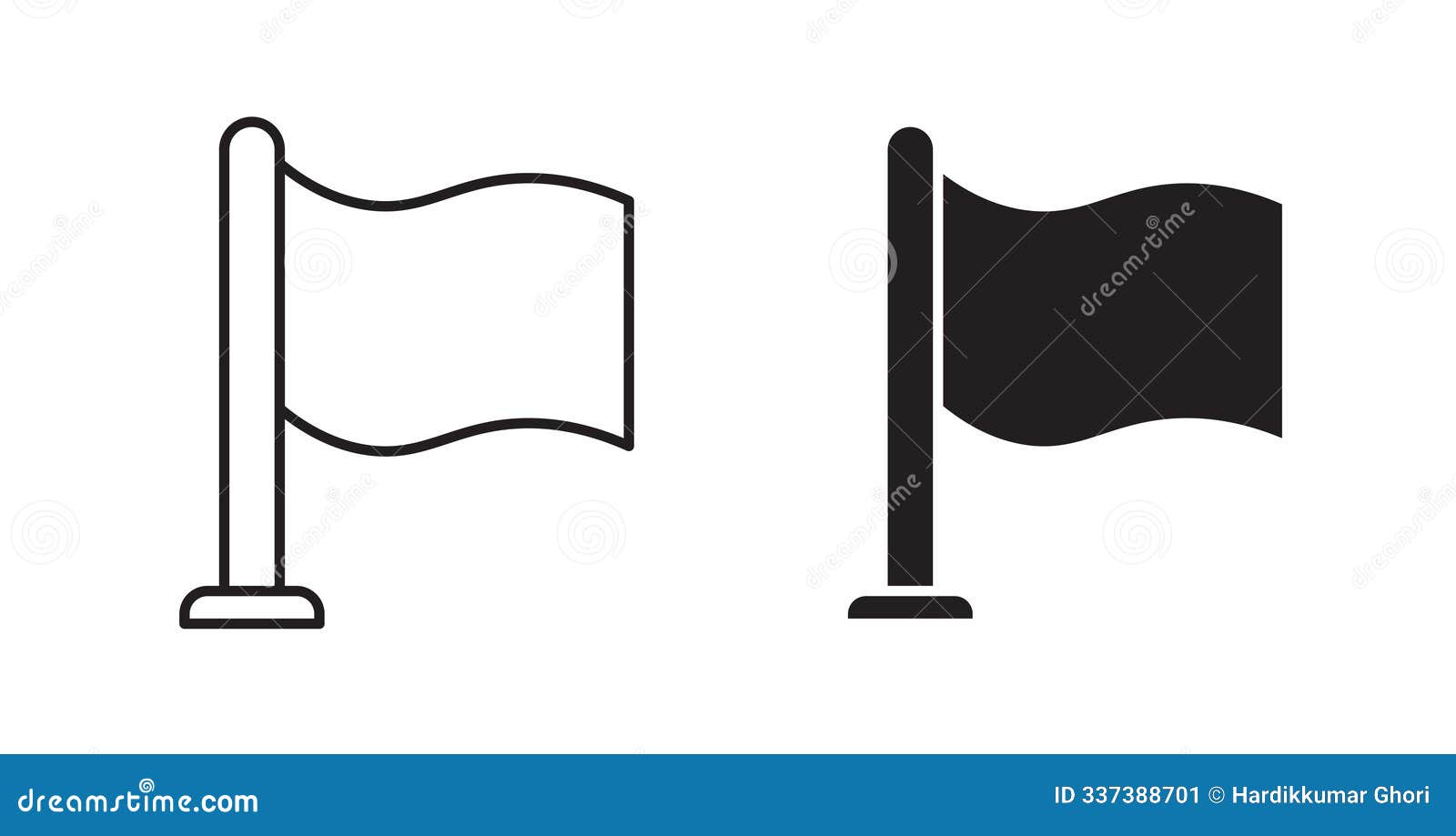 Plain Flag Icon Vector Sign And Symbol Isolated On White Background, Plain Flag Logo Concept ...