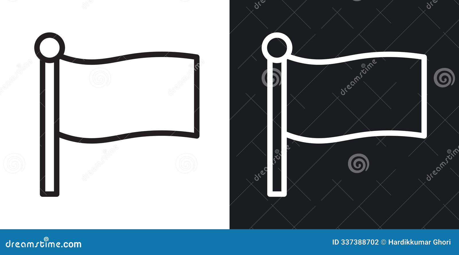 Plain Flag Icon Vector Sign And Symbol Isolated On White Background ...