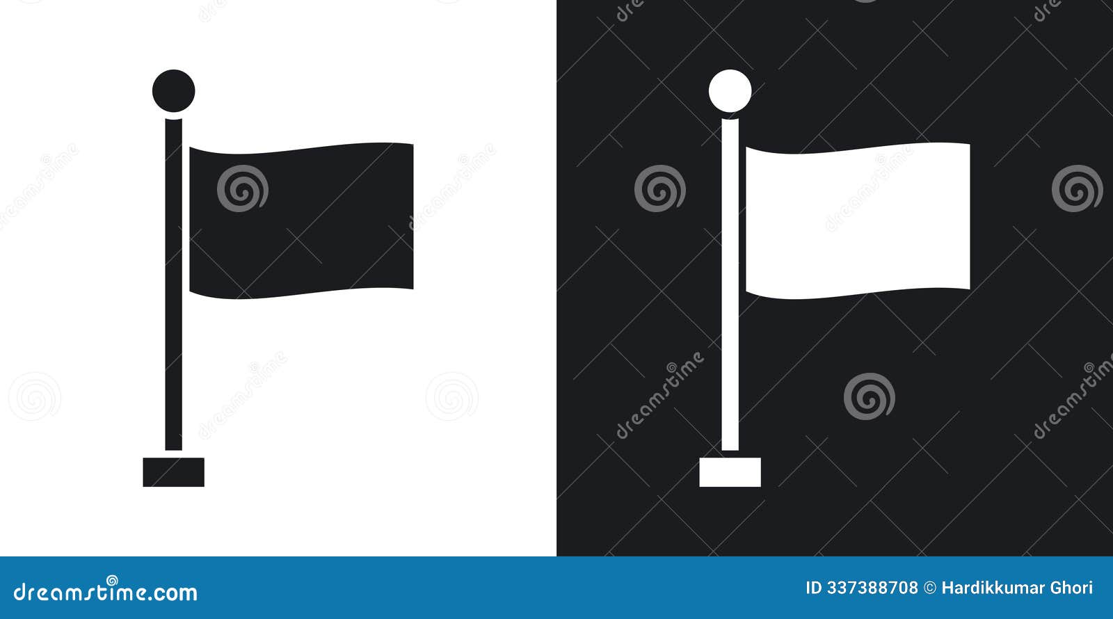 Plain Flag Icon Vector Sign And Symbol Isolated On White Background ...