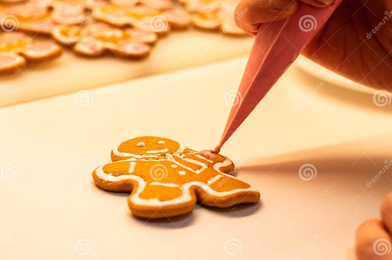Plain Gingerbread Man on White Background. Ideal As Simple Concept or ...