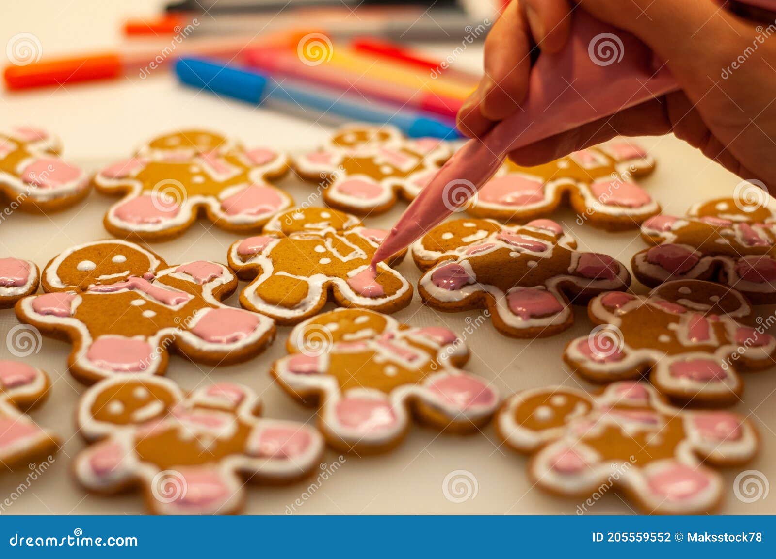 Plain Gingerbread Man on White Background. Ideal As Simple Concept or ...