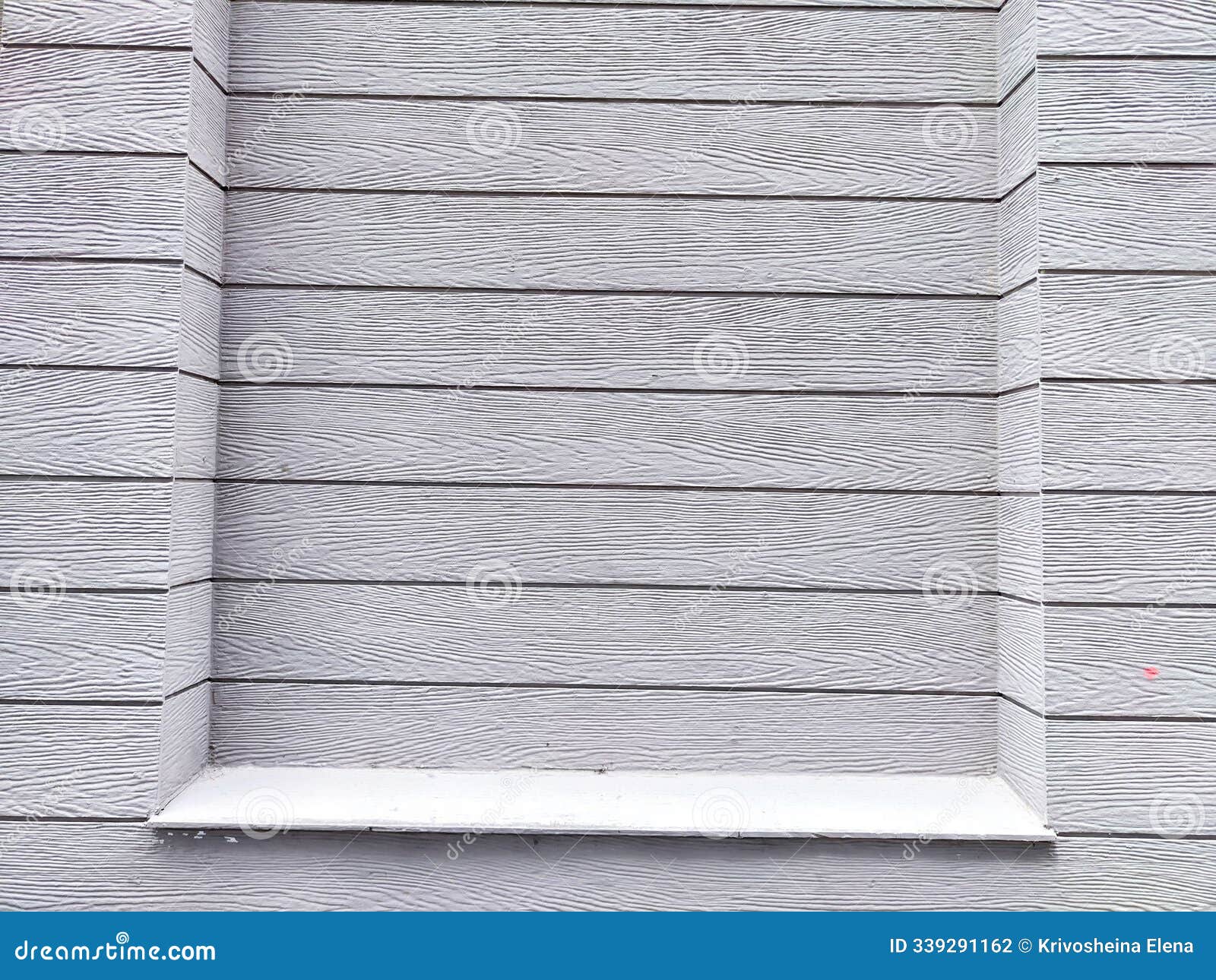 Textured Wooden Wall with Recessed Window Sill in Natural Light Stock ...