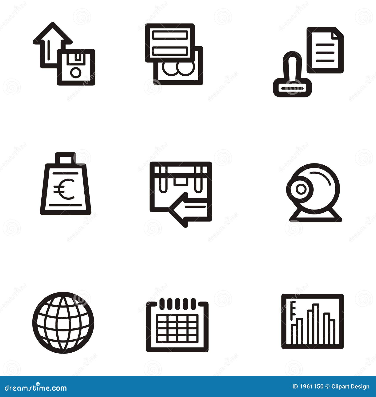 Plain Icon Series - Business Stock Vector - Illustration of icons, bank ...