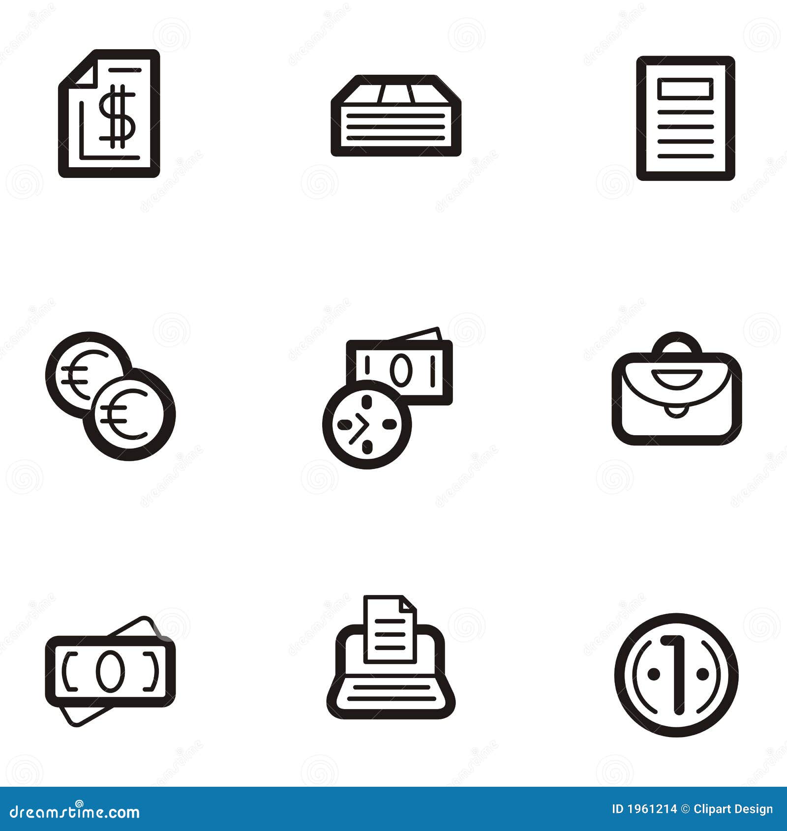 Plain Icon Series - Business Stock Vector - Illustration of printer ...