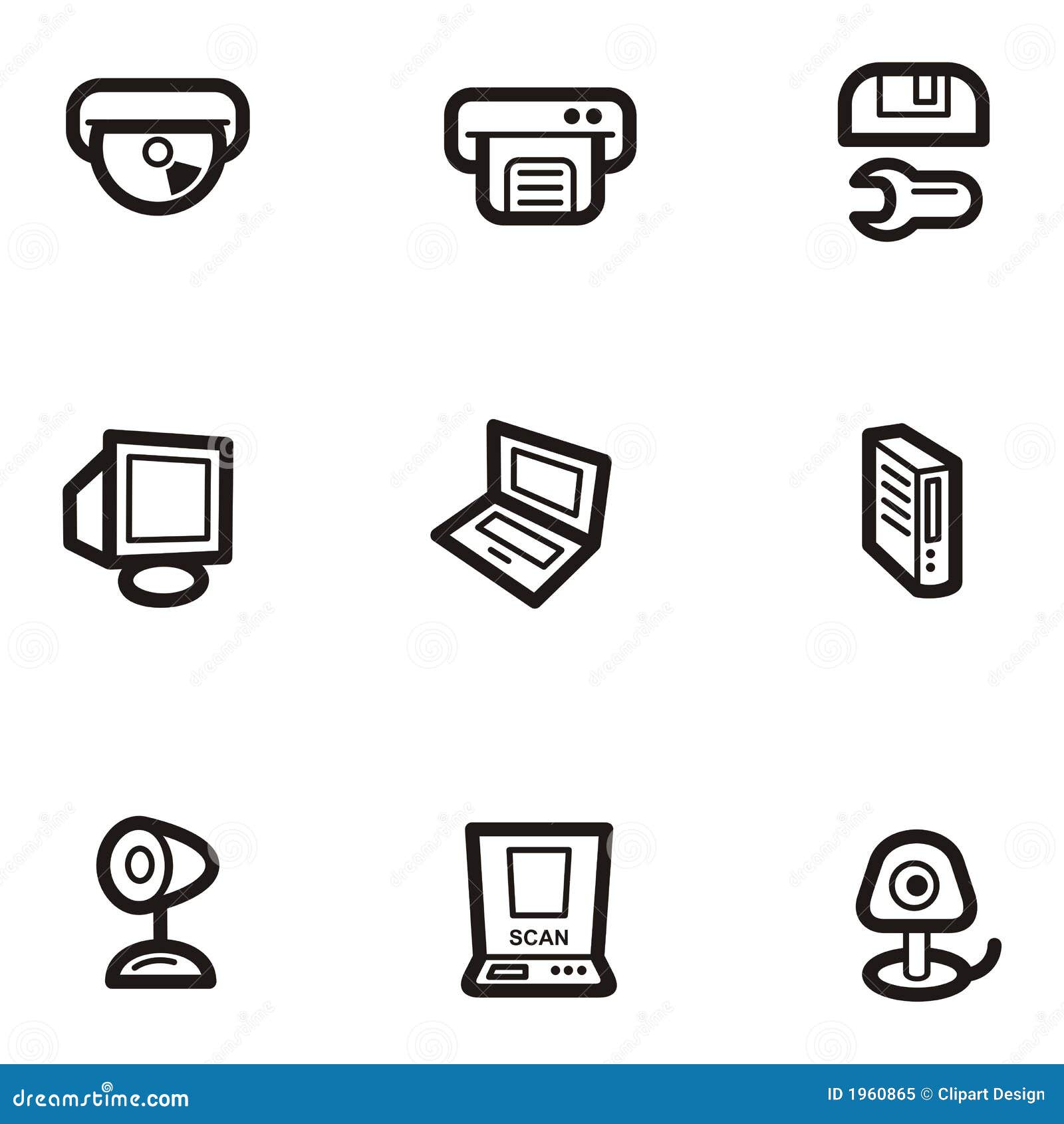 Plain Icon Series - Computers Stock Vector - Illustration of technology ...