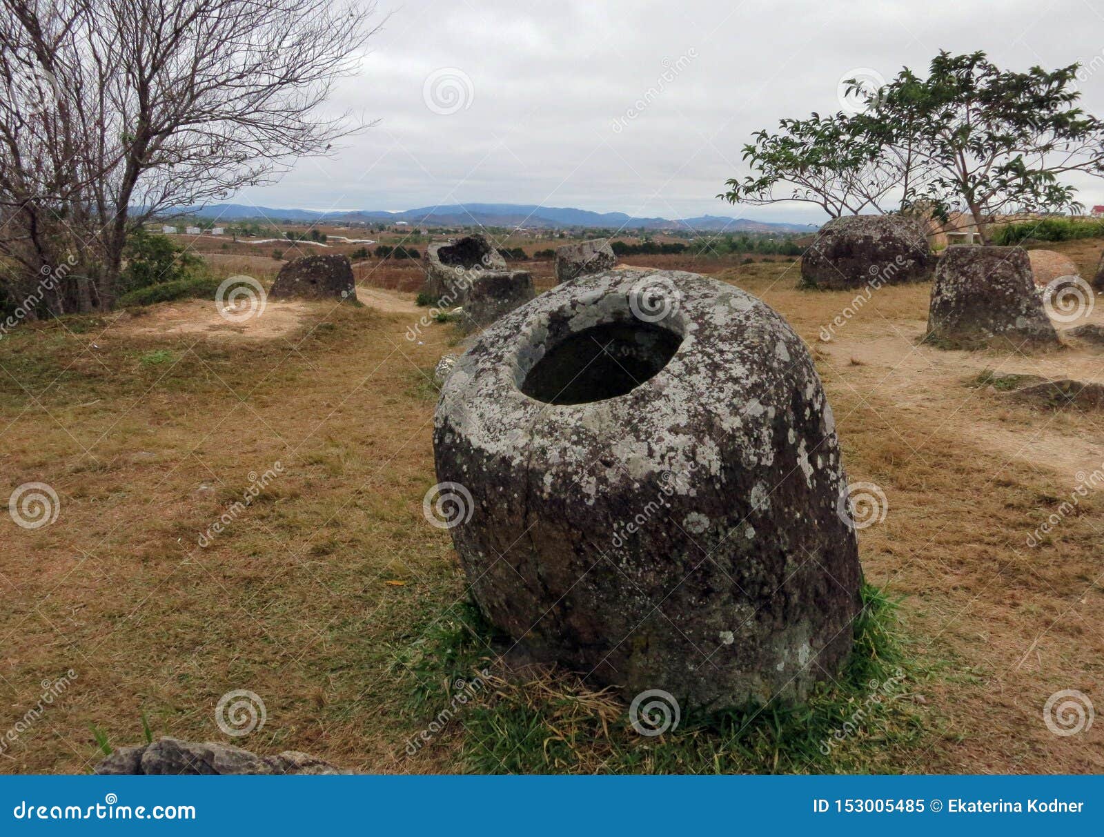 The Plain of Jars Near Phonsavan Stock Image - Image of province ...