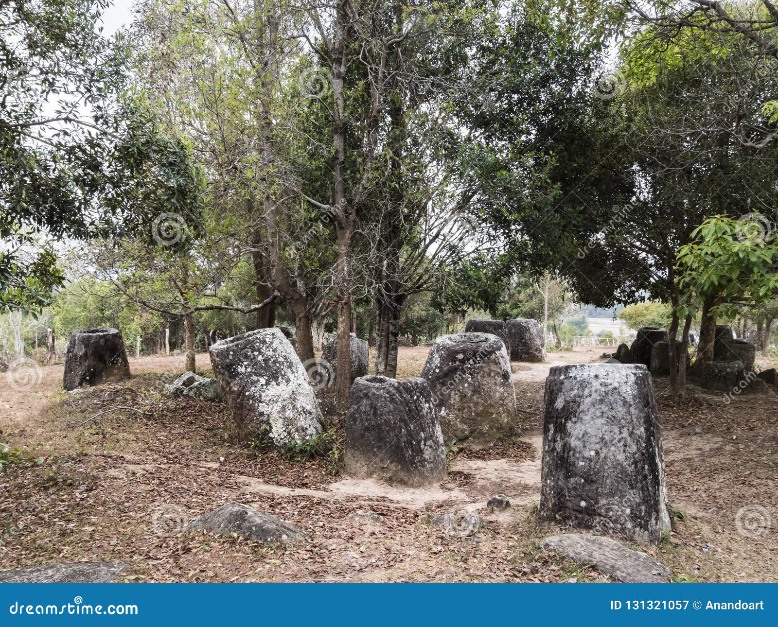 Plain of Jars of Phonsavan stock image. Image of ancient - 131321057