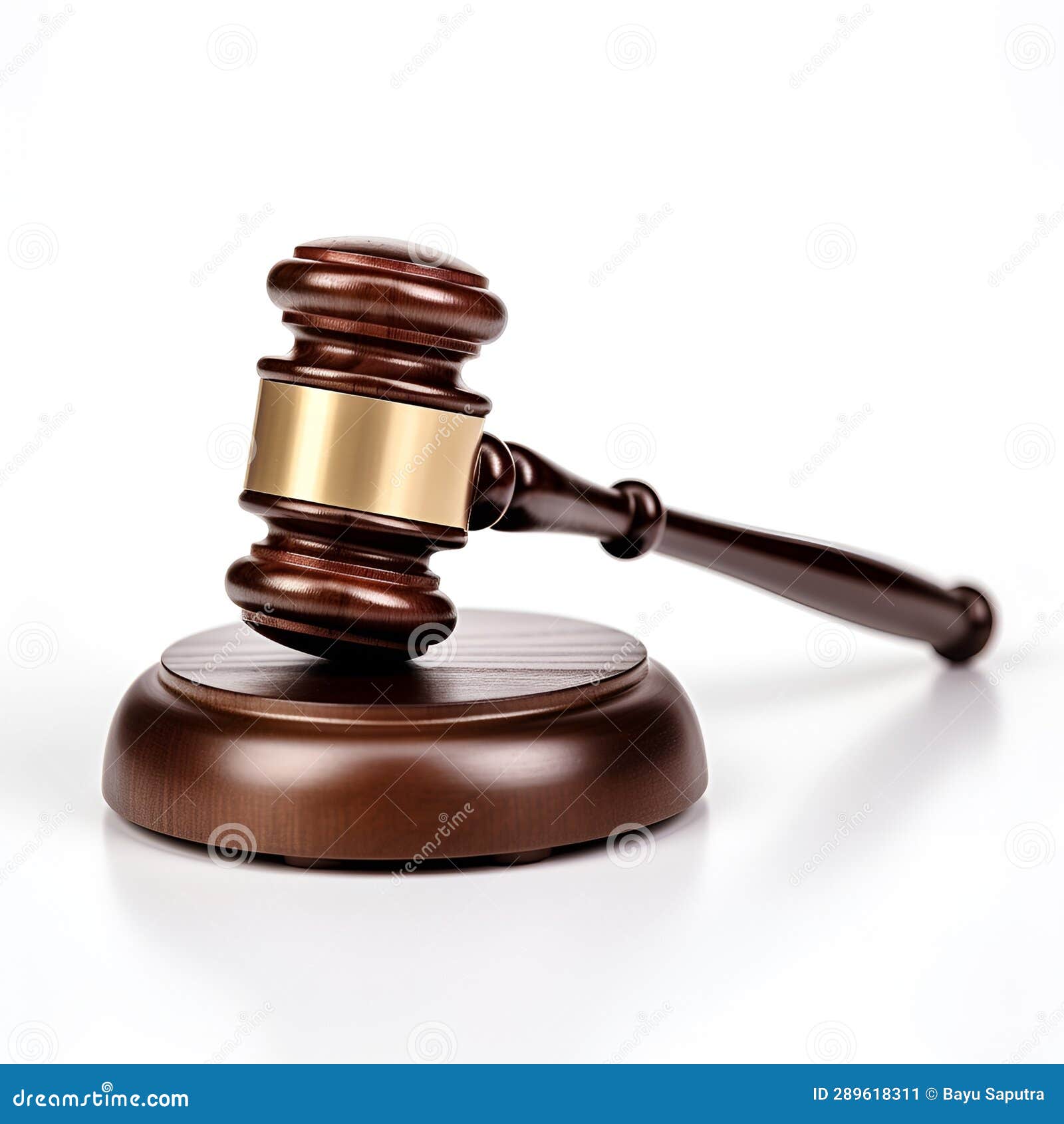 Plain Judge S Gavel on White Background, AI Generative Stock ...