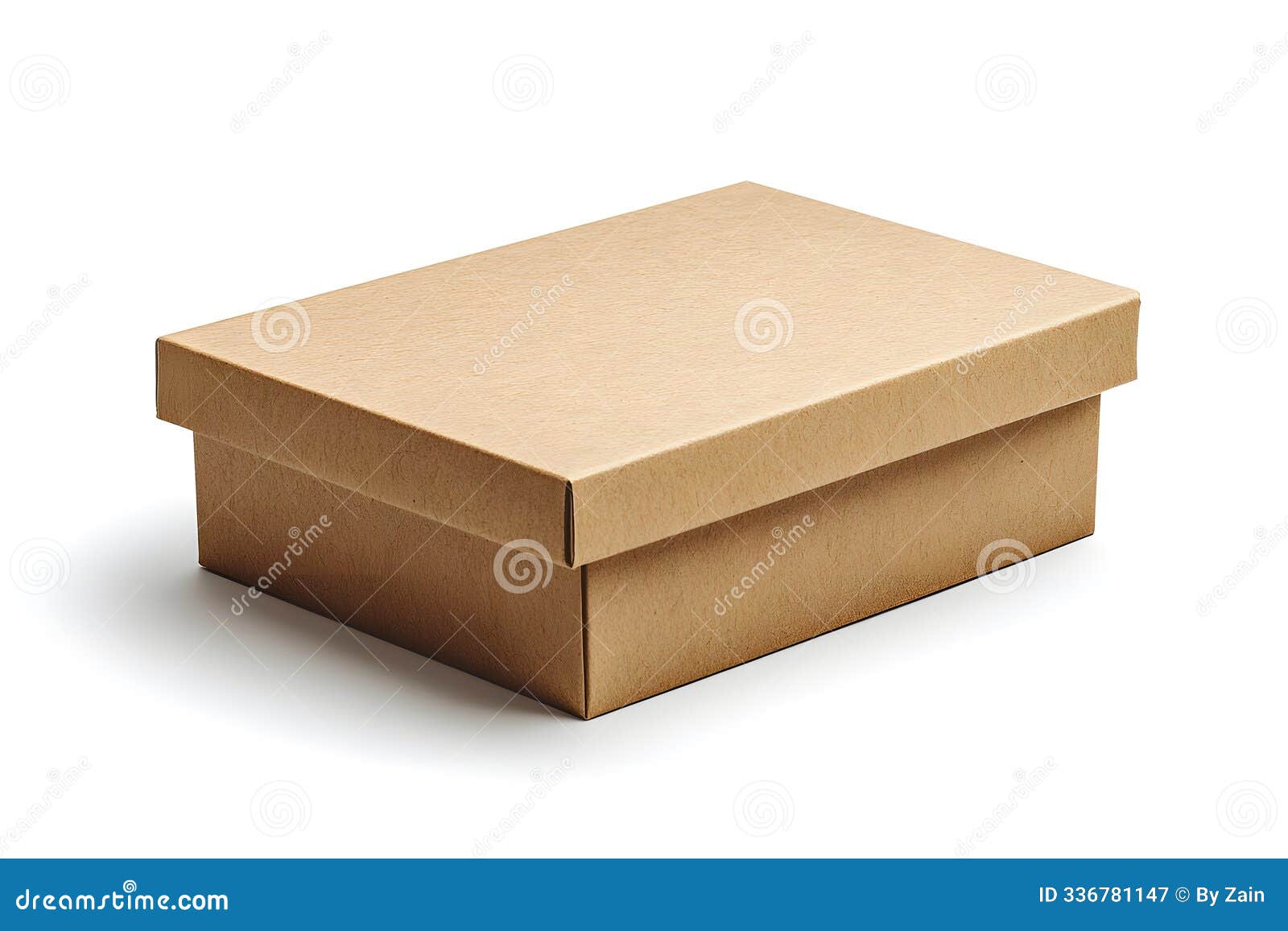 Plain Kraft Cardboard Box on White Background Minimalist Packaging ...