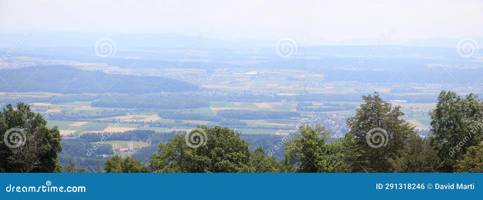 Flatland View stock photo. Image of seasonal, hill, fields - 291318246
