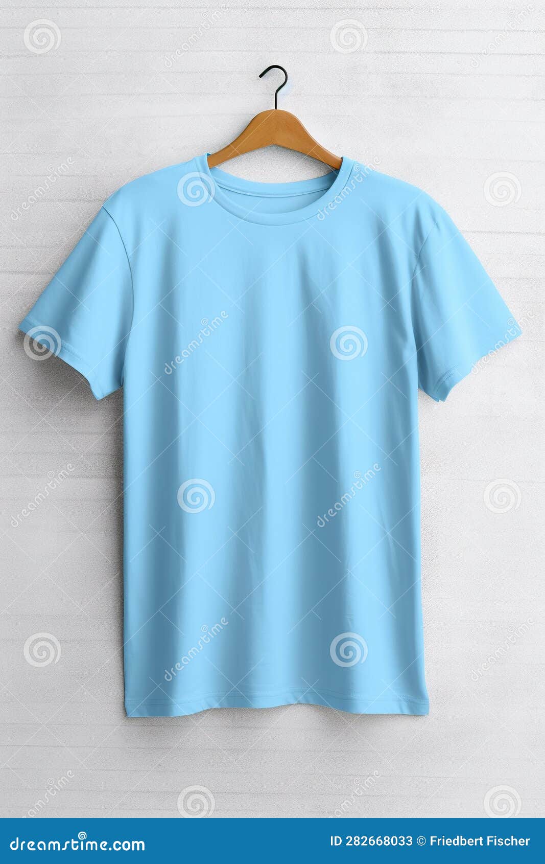 Plain Light Blue Tshirt Mockup Design, Front View. Generative AI. Stock ...