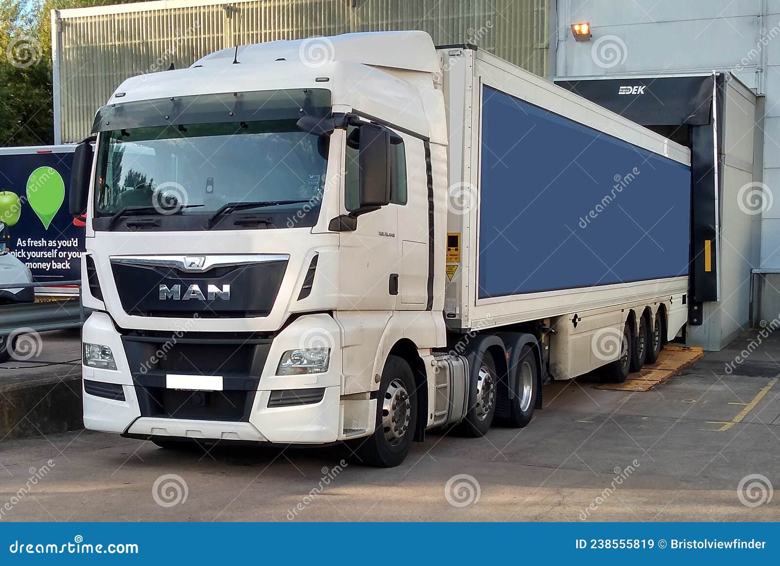 Plain MAN Truck and Trailer on a Loading Bay Editorial Stock Image ...