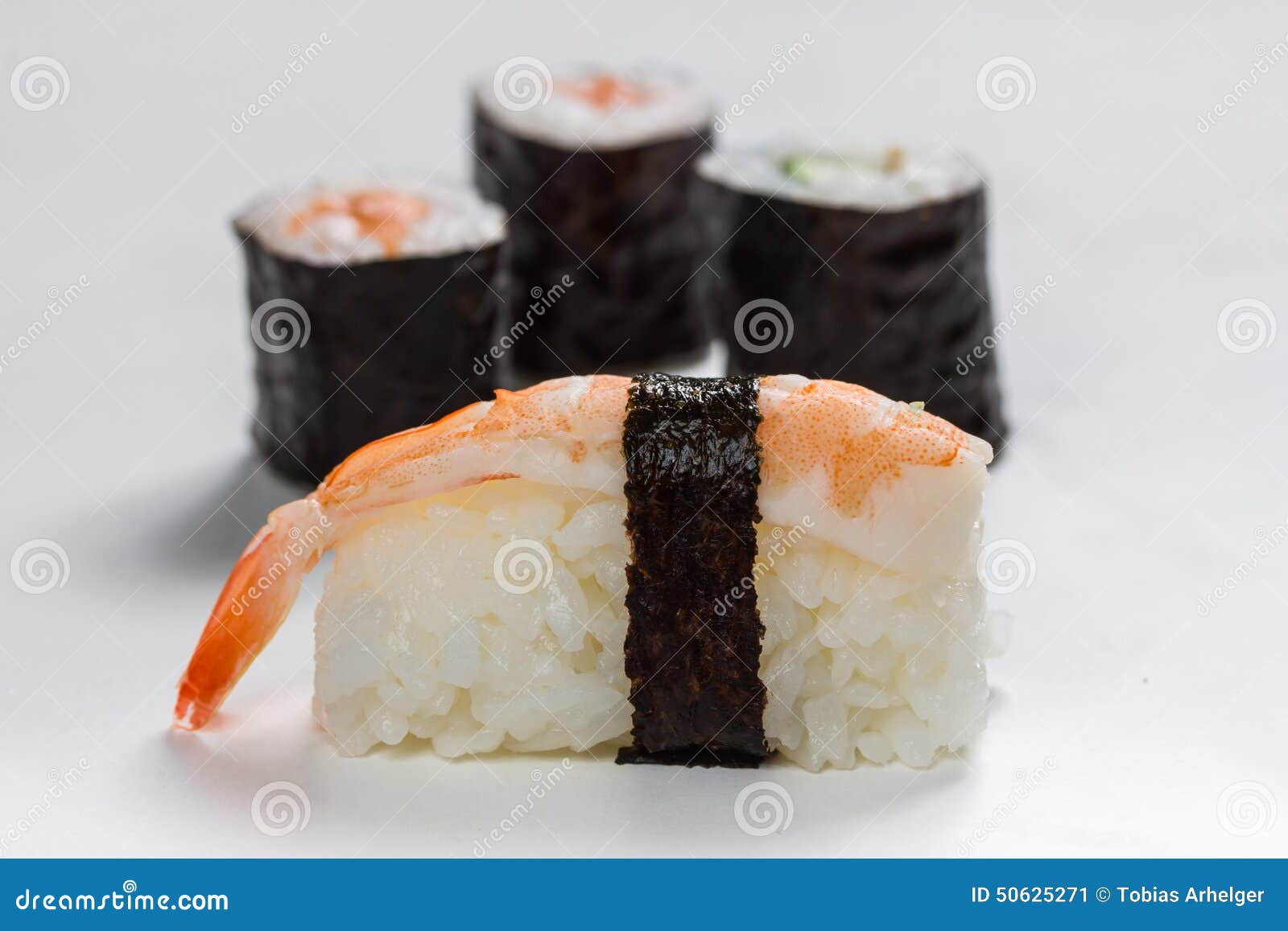 Plain mixed sushi rolls stock image. Image of rolls, fresh - 50625271