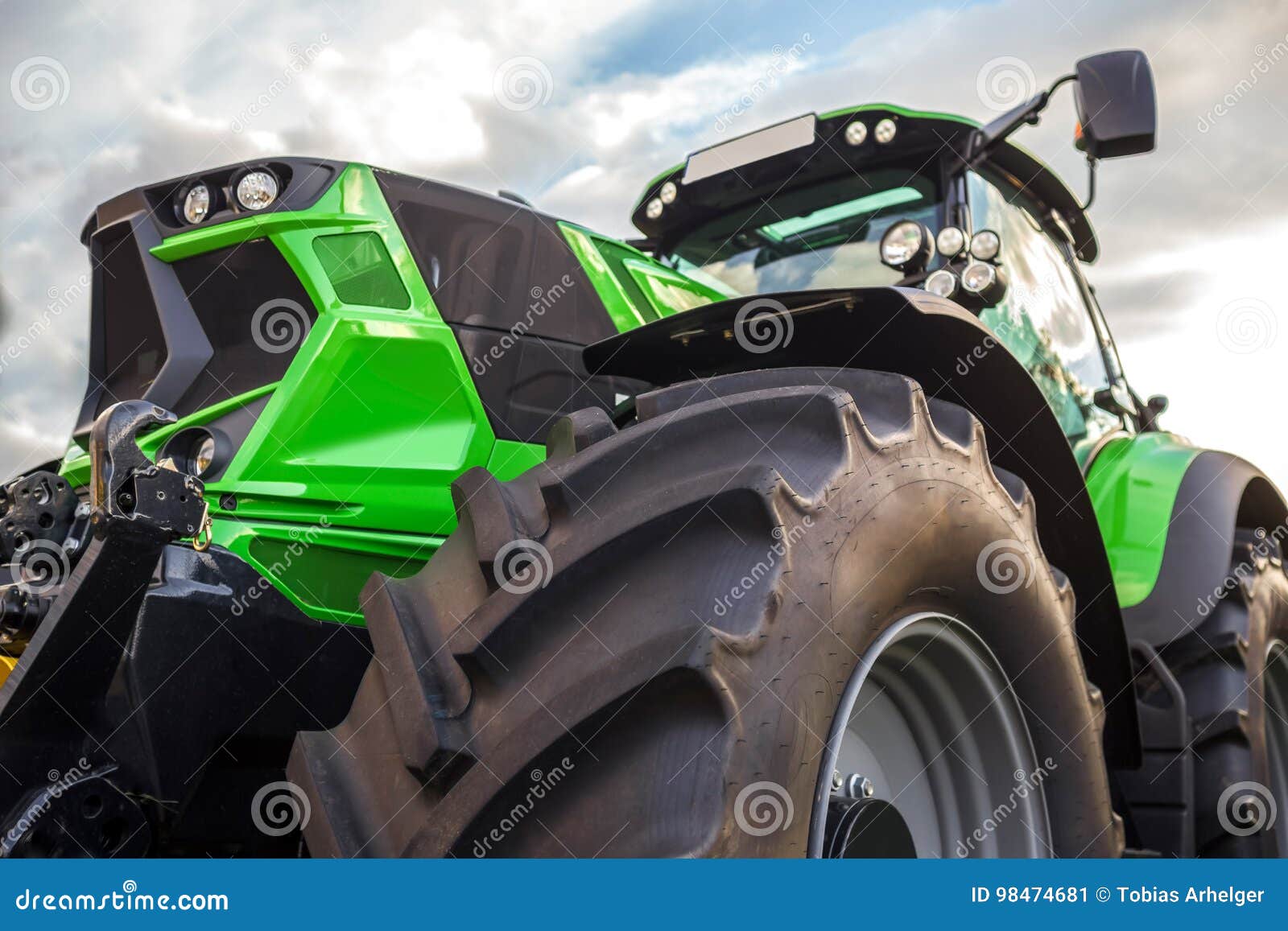 Plain modern tractor stock image. Image of industry, vehicle - 98474681