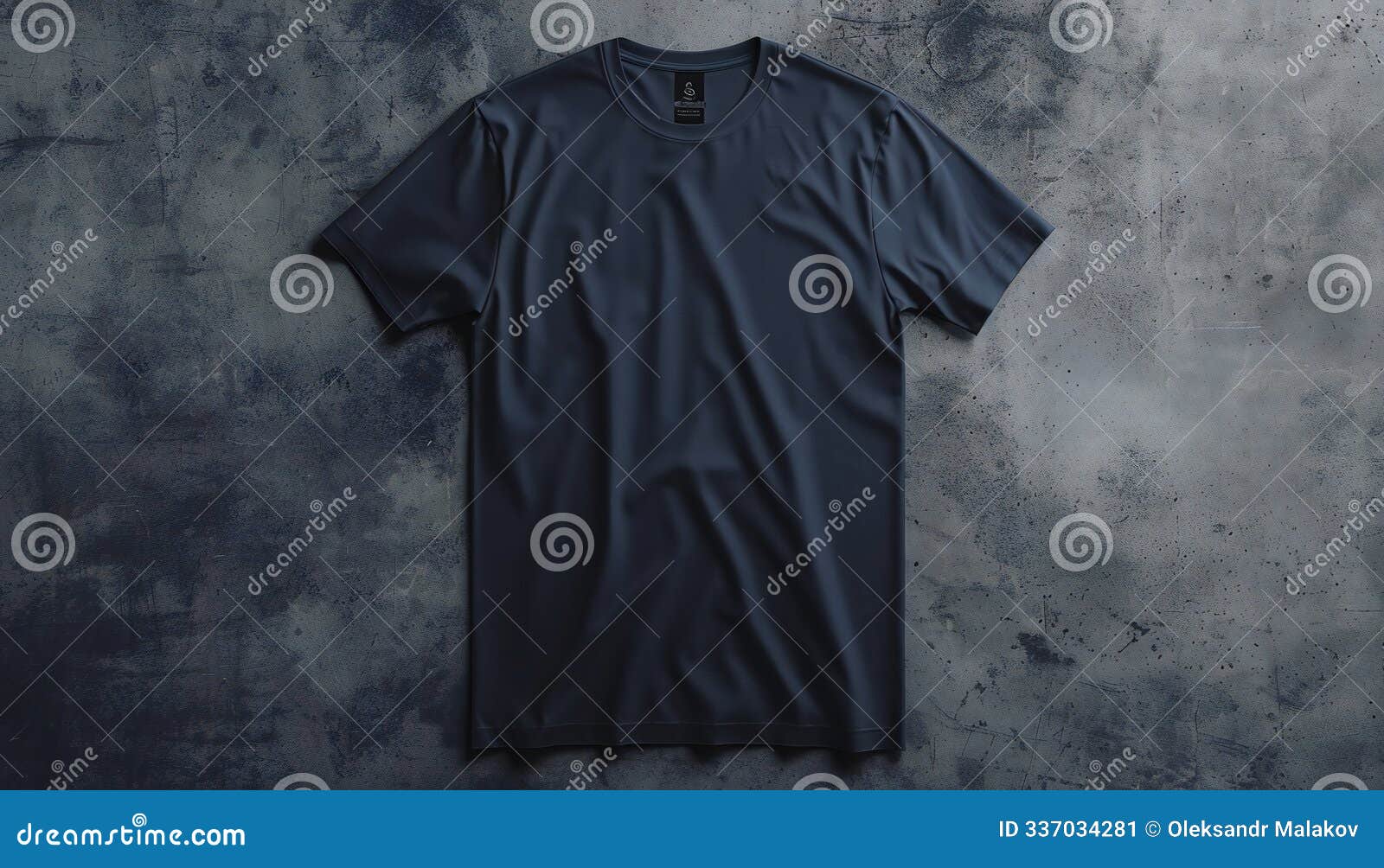 A Plain Navy Blue T-shirt Mockup for Design Visualization Stock ...